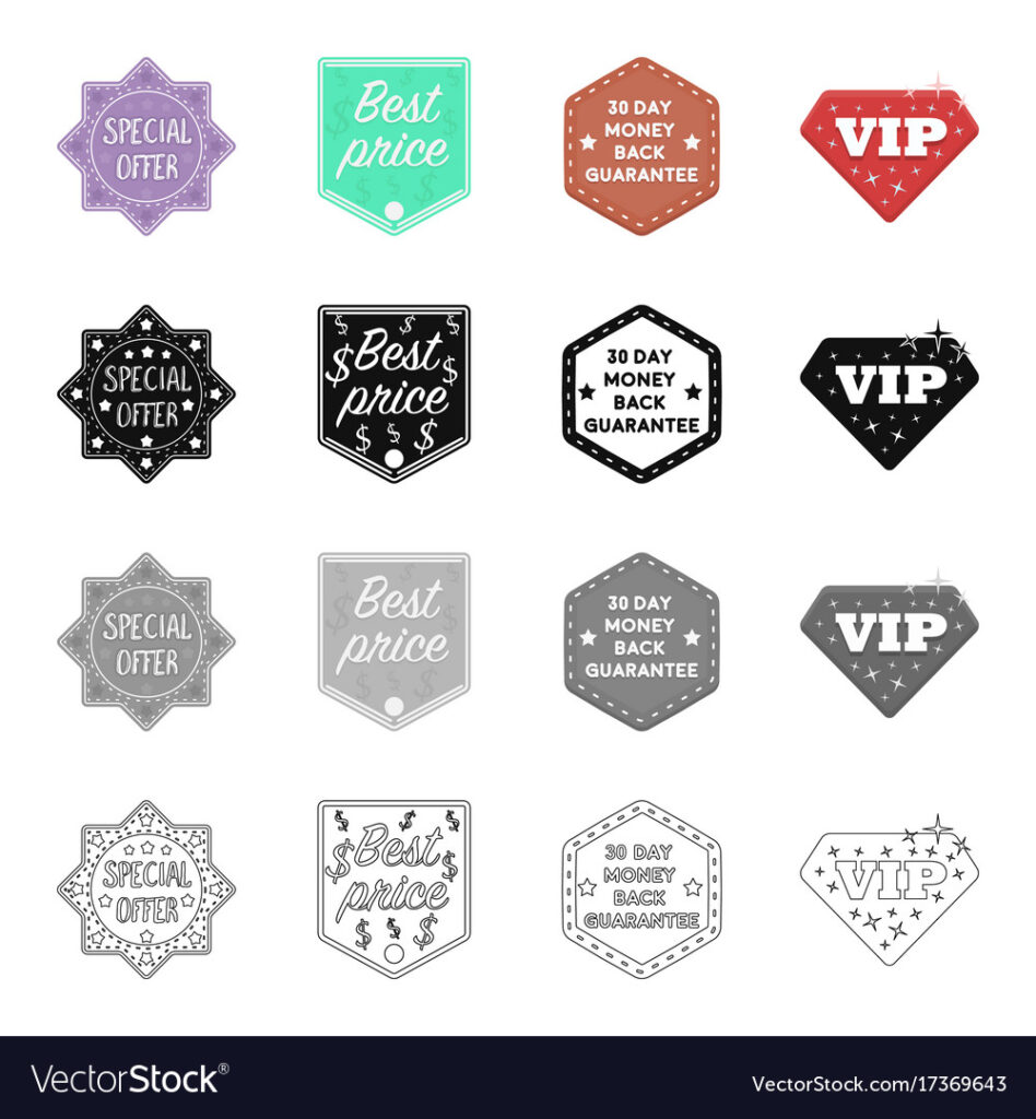 different-types-of-labels-special-offer-vip-vector-17369643 | Night Nonstop